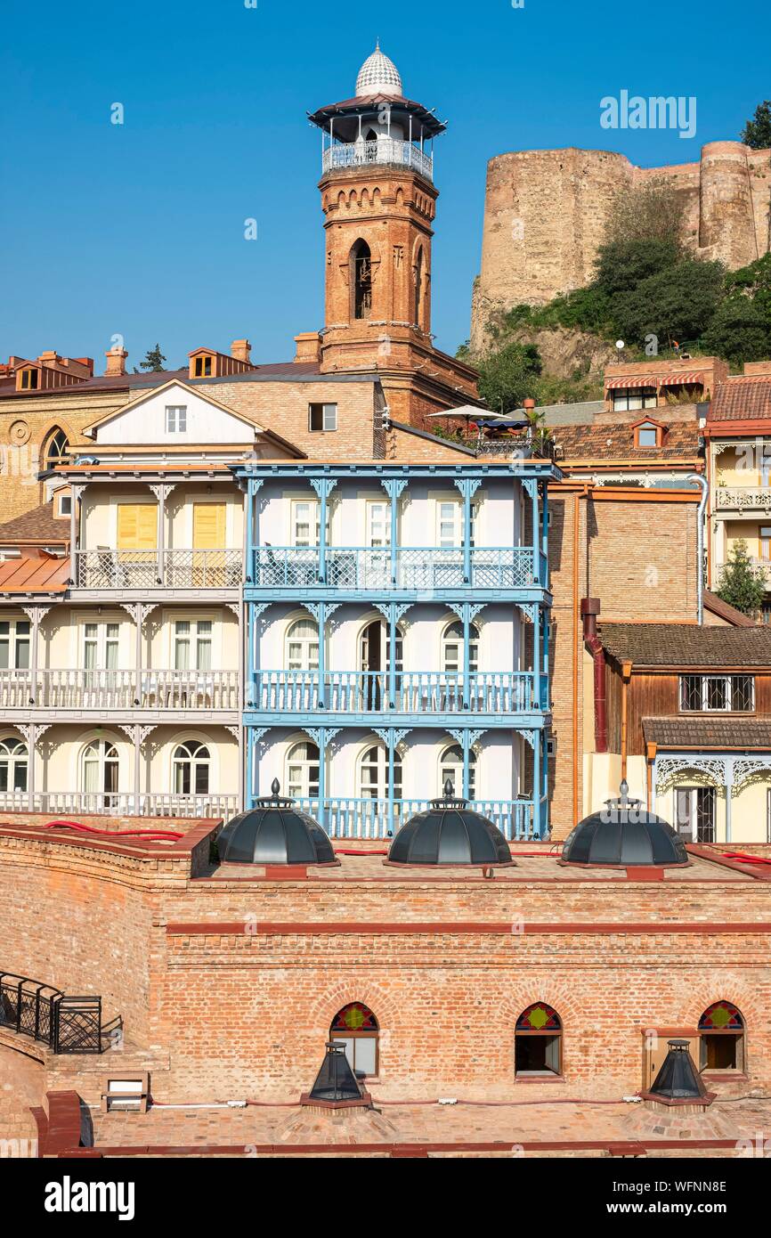 Georgia, Tbilisi, Old Tbilisi or Dzveli Kalaki, Abanotubani district or ...