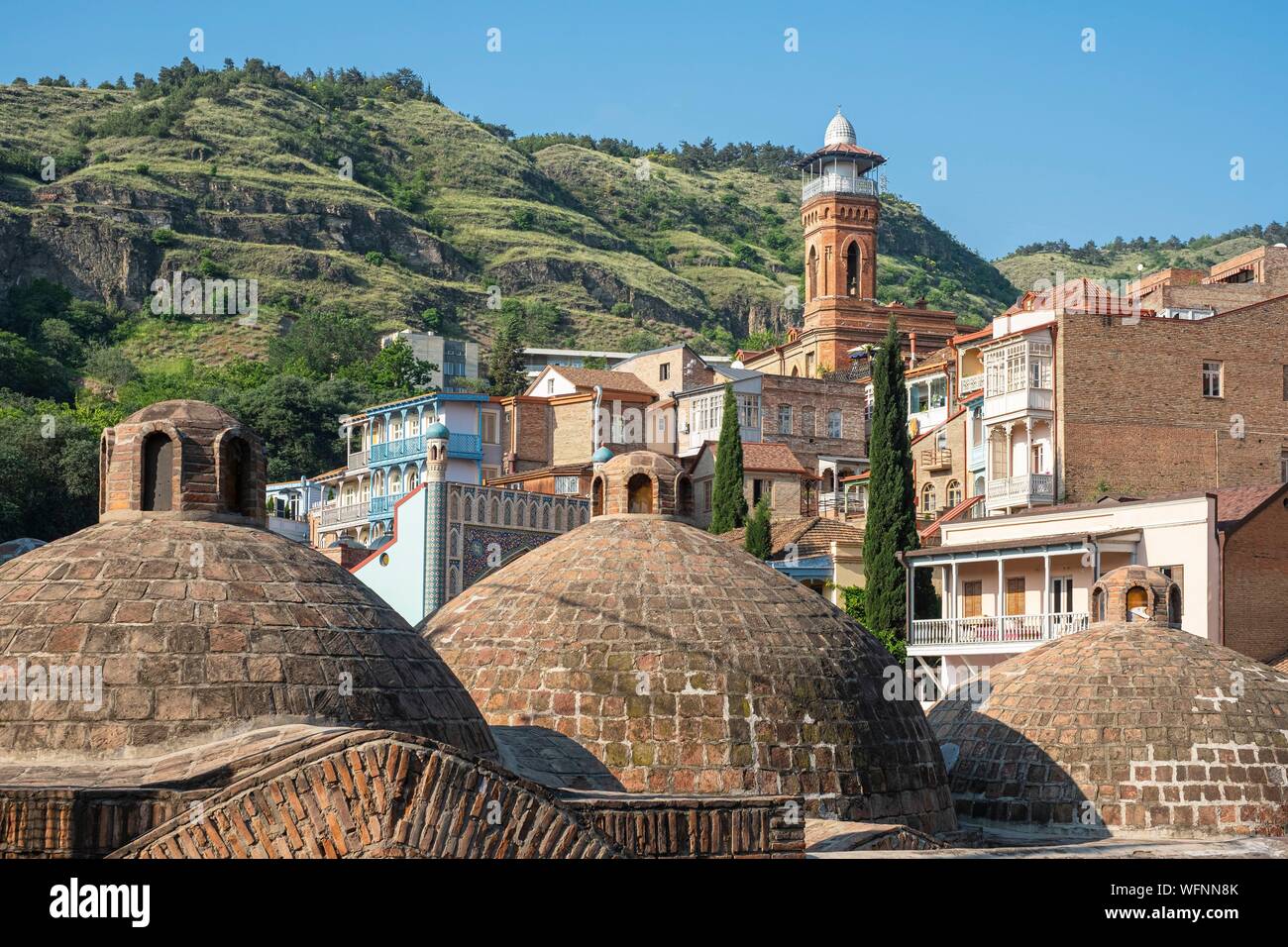 Georgia, Tbilisi, Old Tbilisi or Dzveli Kalaki, Abanotubani district or ...