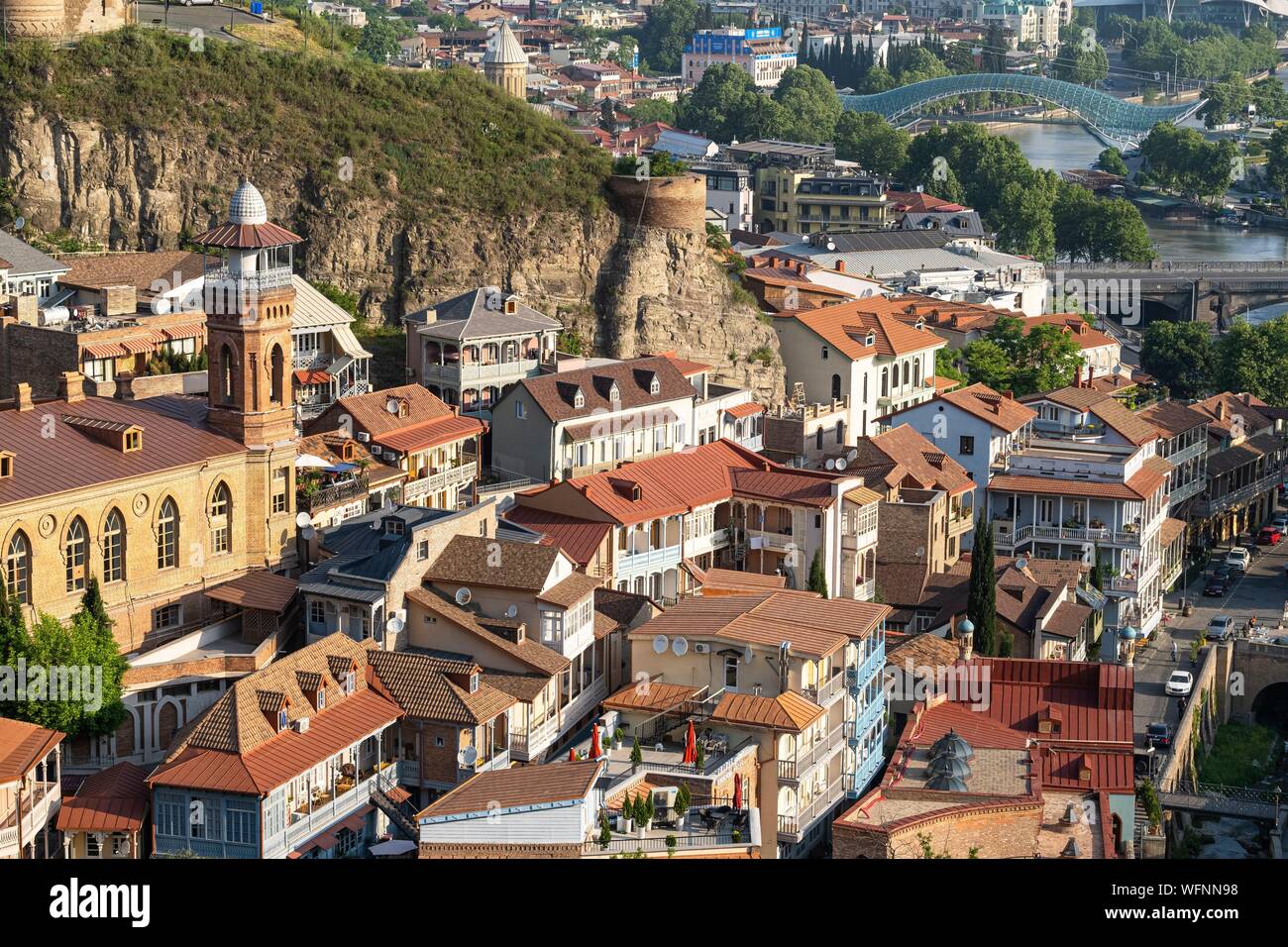 Georgia, Tbilisi, Old Tbilisi or Dzveli Kalaki, Abanotubani district or ...