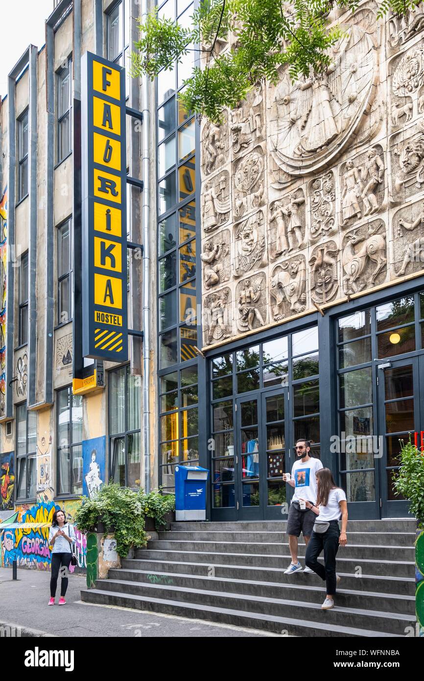 Georgia, Tbilisi, Chugureti district, La Fabrika is an alternative ...