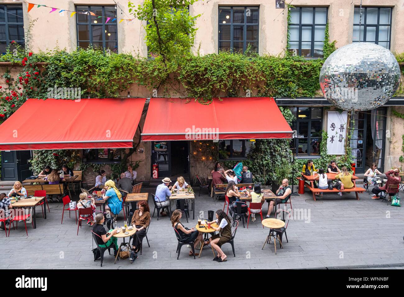 Georgia, Tbilisi, Chugureti district, La Fabrika is an alternative ...