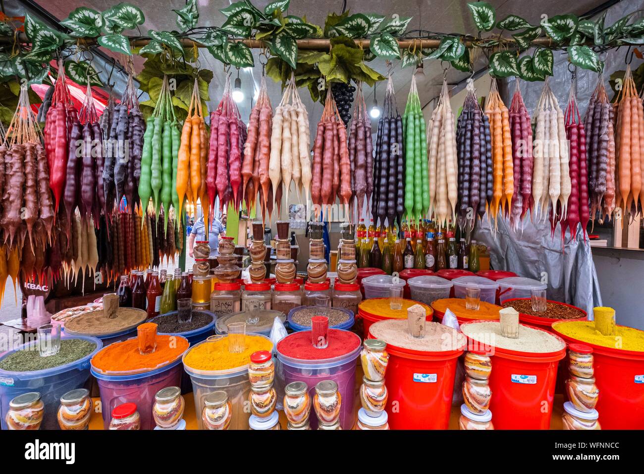 Georgia, Tbilisi, around Station Square, Dezerter Bazaar, Georgian ...