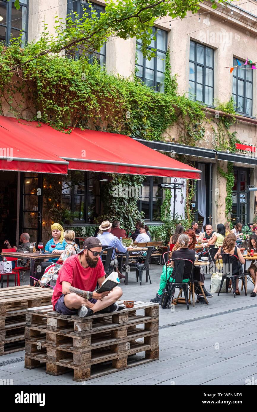 Georgia, Tbilisi, Chugureti district, La Fabrika is an alternative ...