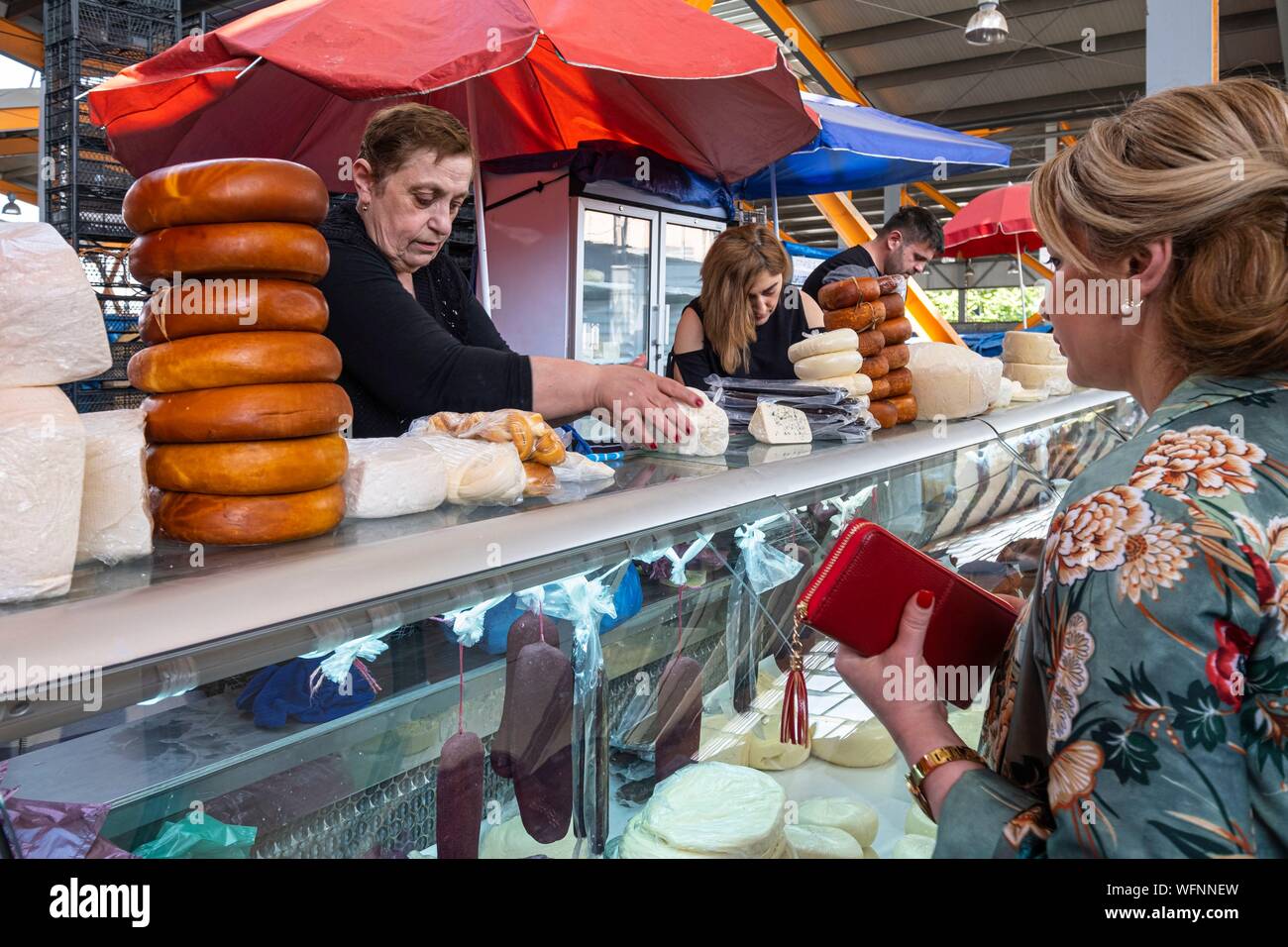 Georgia, Tbilisi, around Station Square, Dezerter Bazaar Stock Photo ...