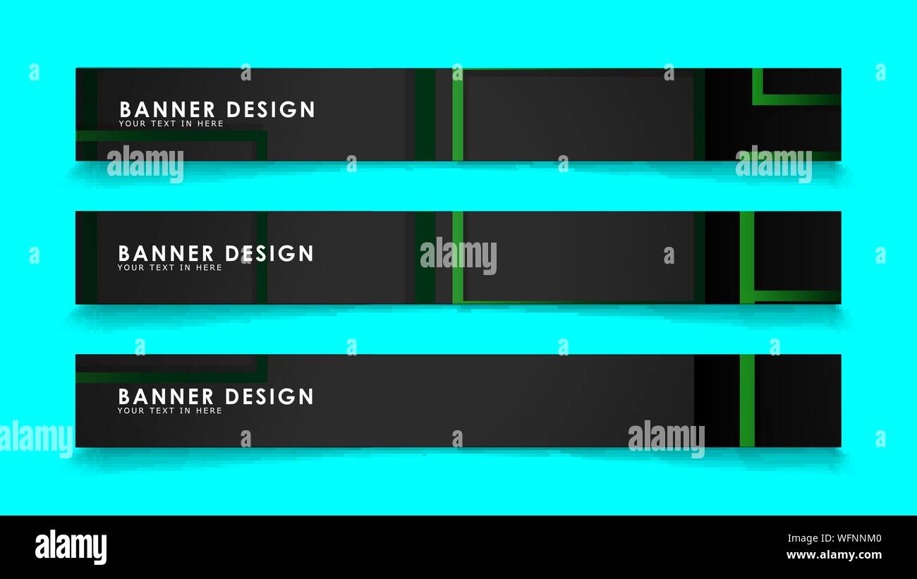 Abstract geometric and rectangular pattern banners with green gradients ...