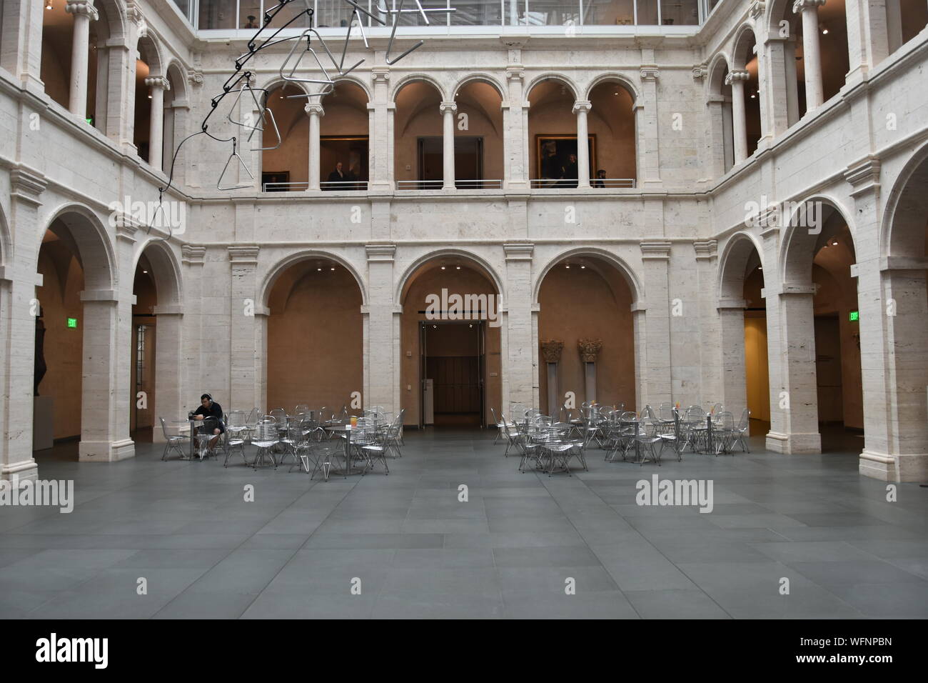 A view of the Harvard Museums in Harvard Square, Cambridge ...