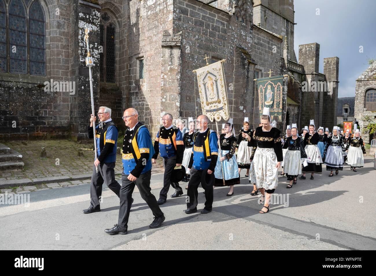 France, Finistere, Locronan, Huge Tromenie in Locronan one of the most ...