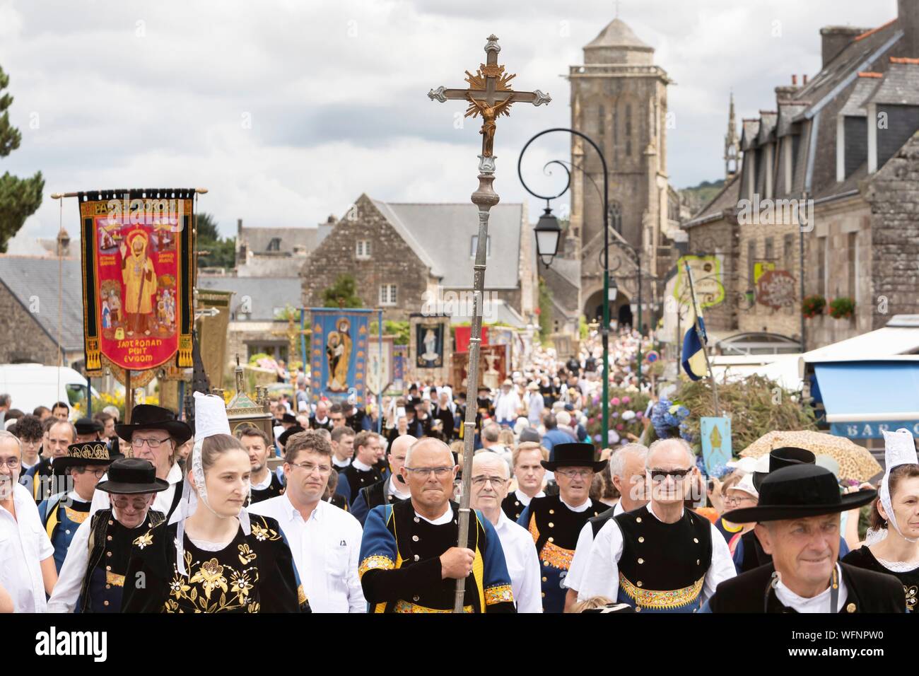 France, Finistere, Locronan, Huge Tromenie in Locronan one of the most ...