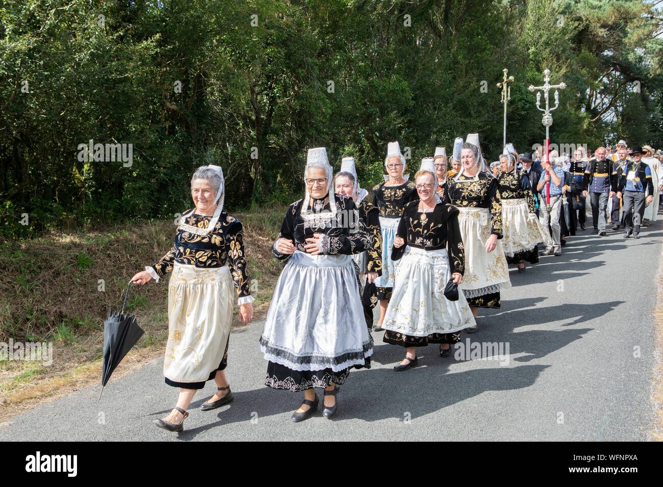 France, Finistere, Locronan, Huge Tromenie in Locronan one of the most ...