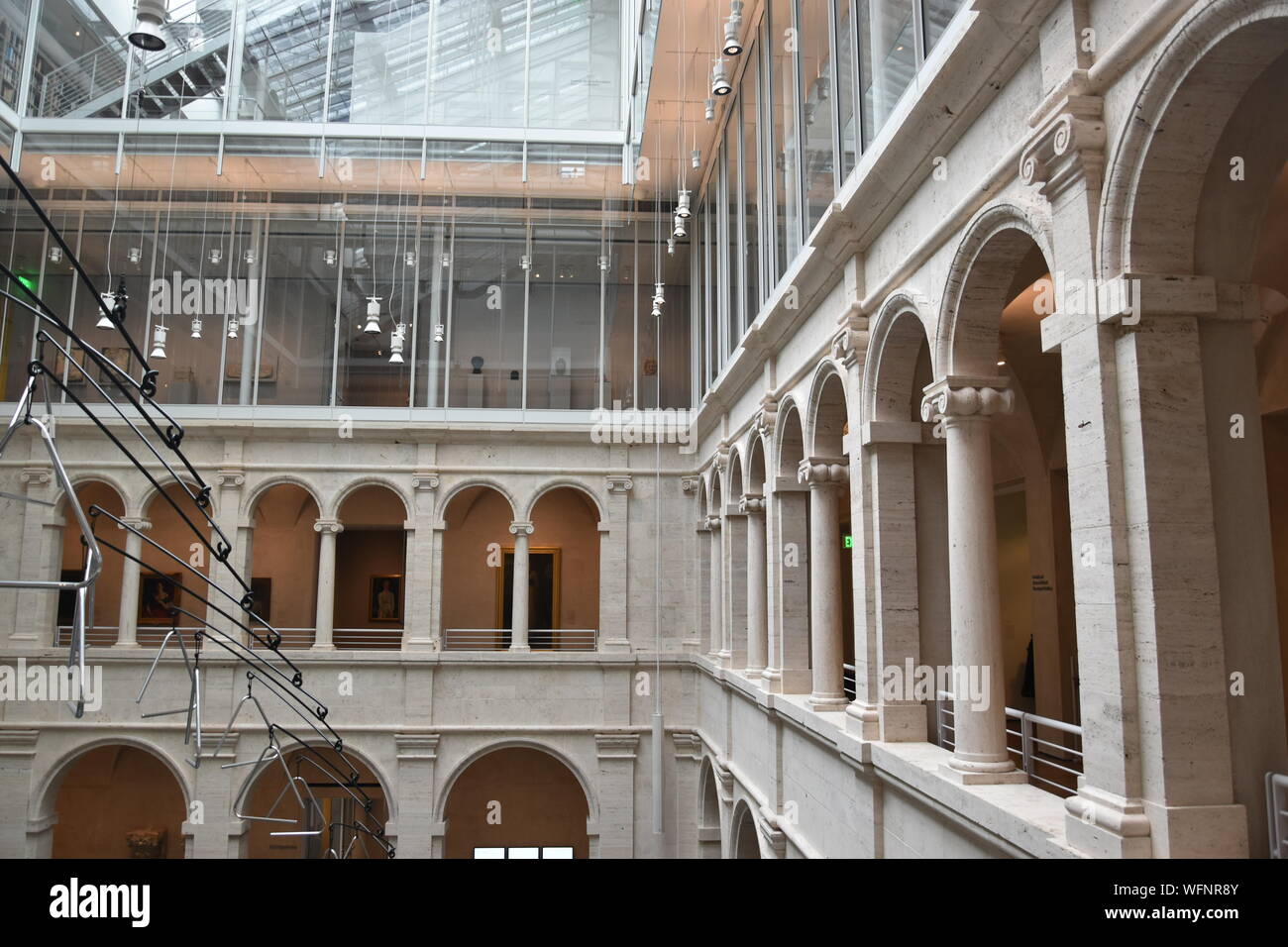 A view of the Harvard Museums in Harvard Square, Cambridge ...