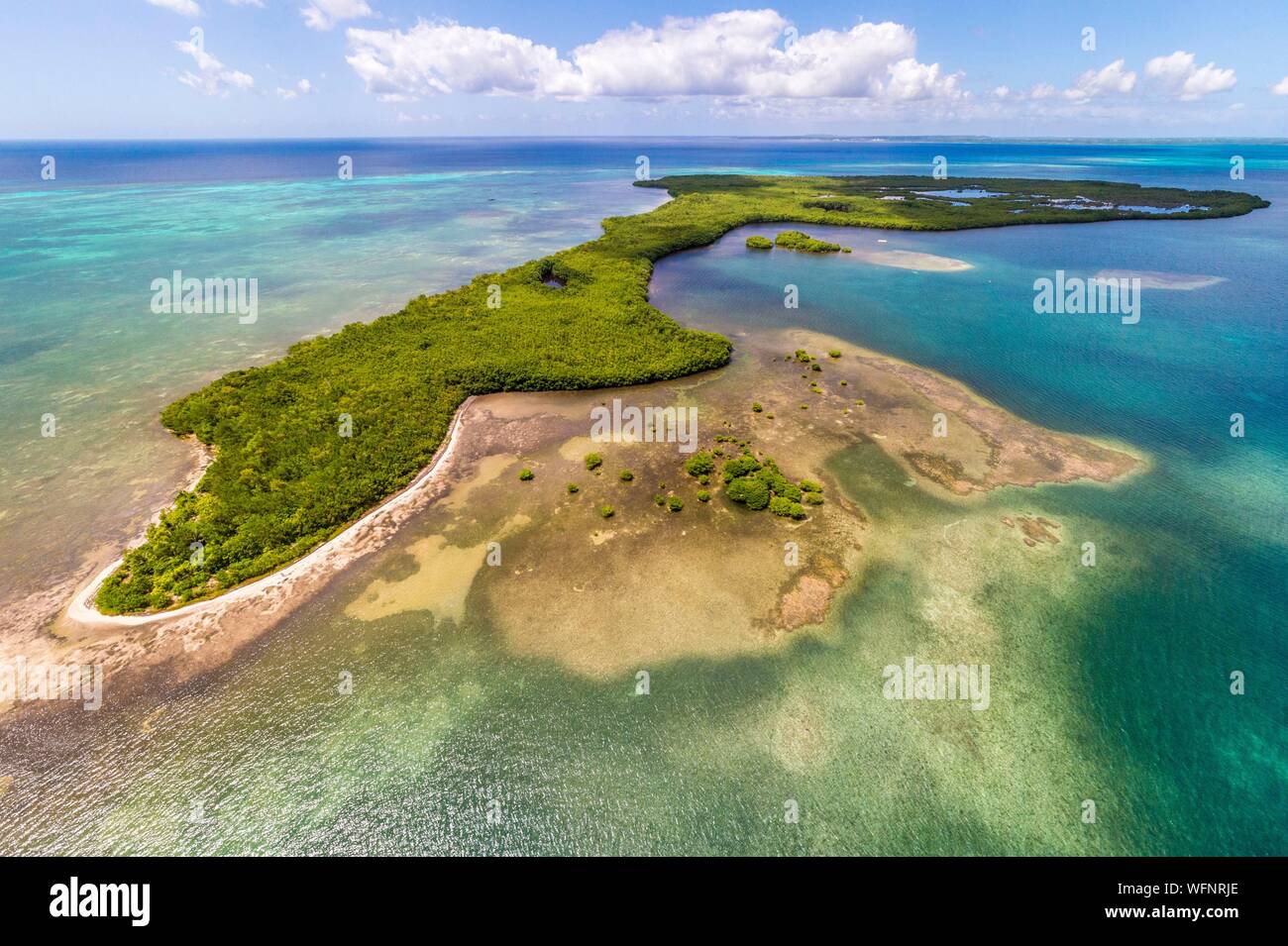 France, Caribbean, Lesser Antilles, Guadeloupe, Grand Cul-de-Sac Marin ...