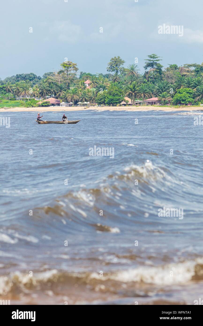 Cameroon, South Region, Ocean Department, Kribi, fishing village and ...