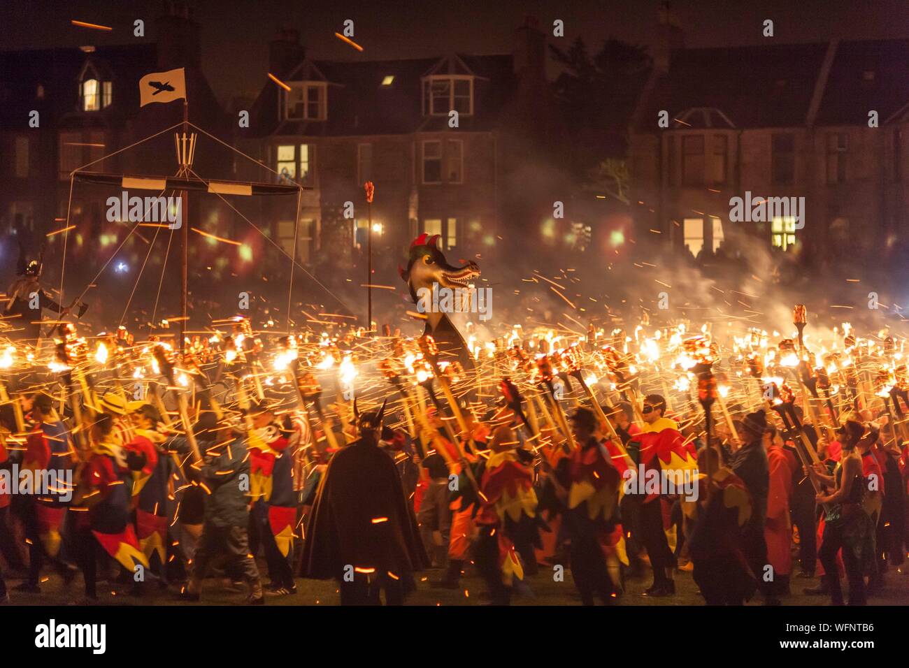 United Kingdom, Scotland, Shetland Islands, Mainland, Lerwick, Up Helly ...