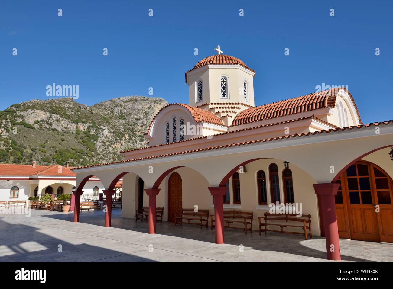 Greece, Crete, Spili, monastery Stock Photo - Alamy
