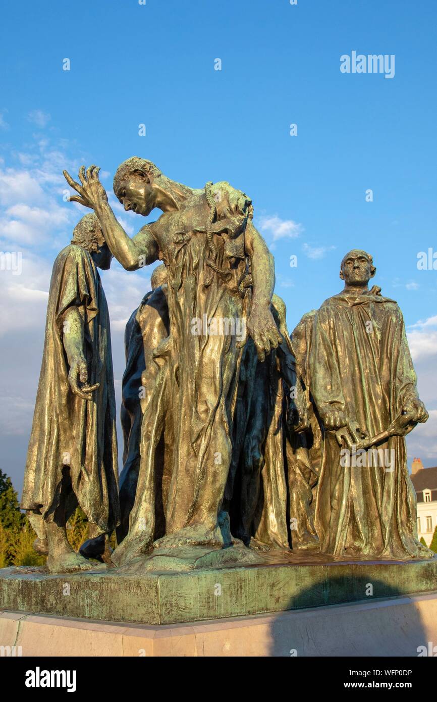 France, Pas de Calais, Calais, Monument to the Burghers of Calais ...