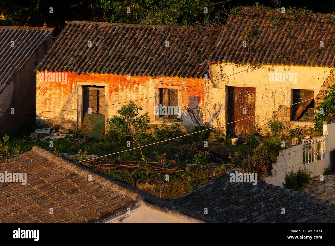 Greece, Ionian Islands, Corfu, the village of Chlomos Stock Photo - Alamy