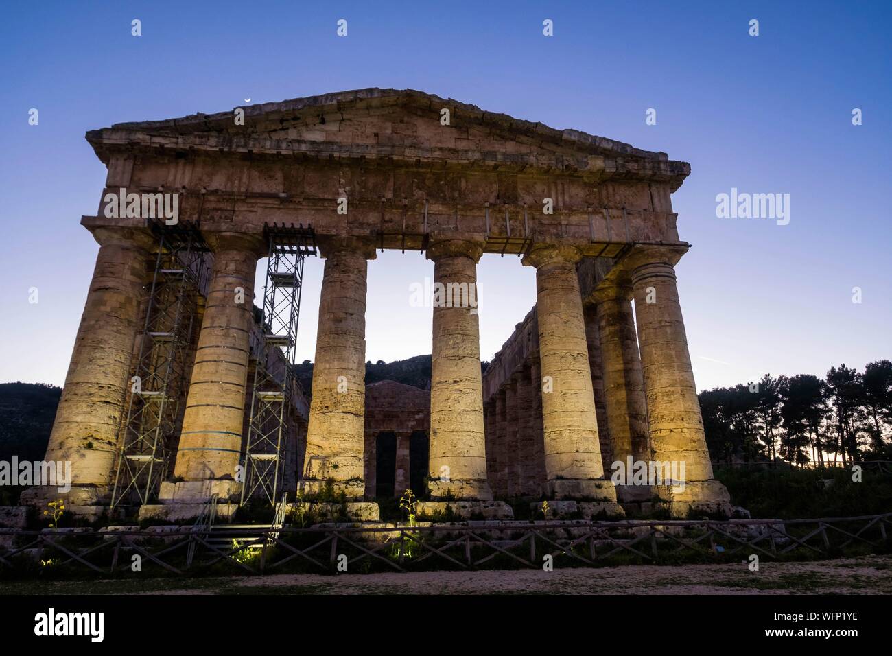 Italy, Sicily, Segeste, greek temple, of doric style, dating 5th ...