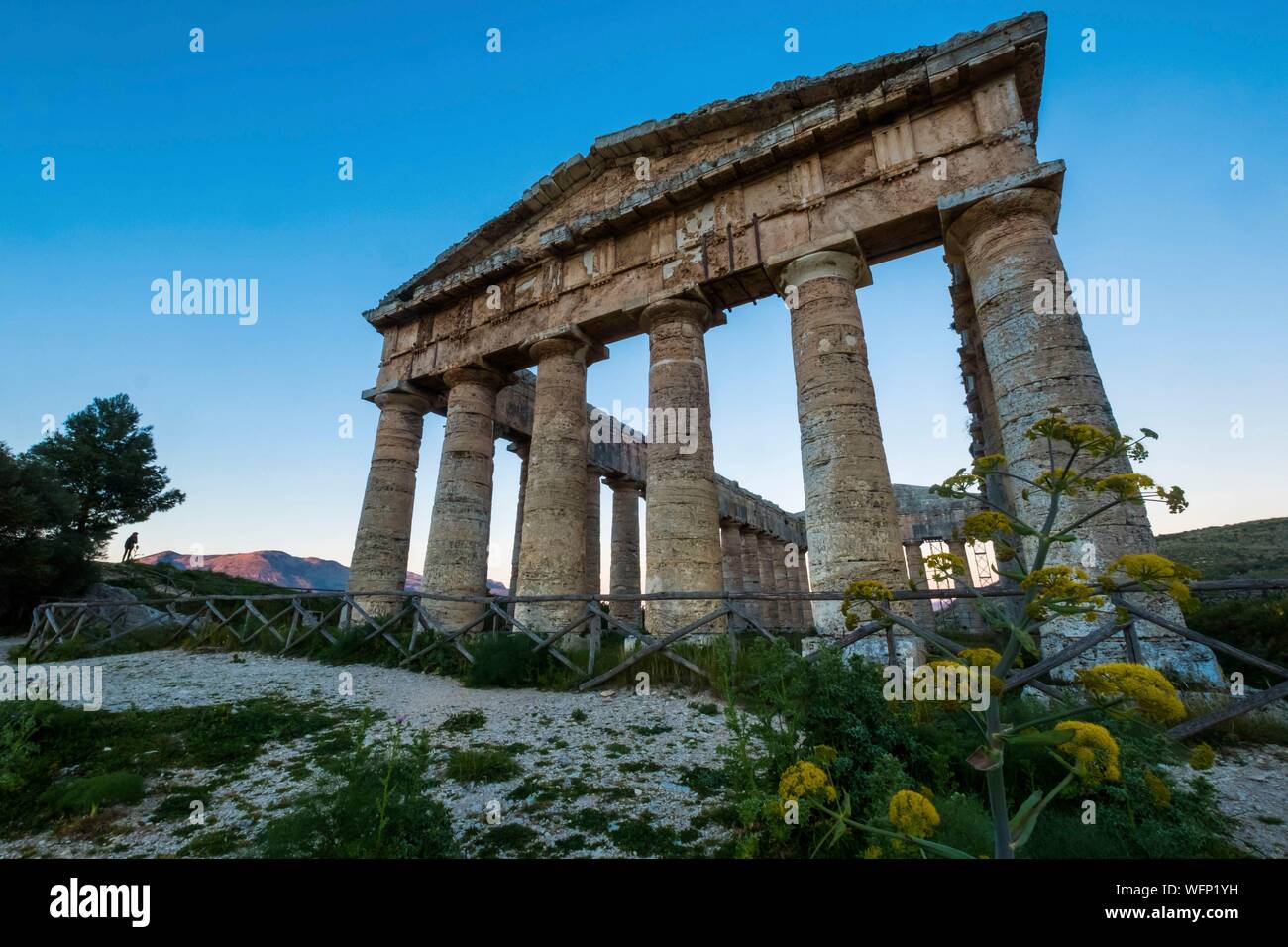 Italy, Sicily, Segeste, greek temple, of doric style, dating 5th ...