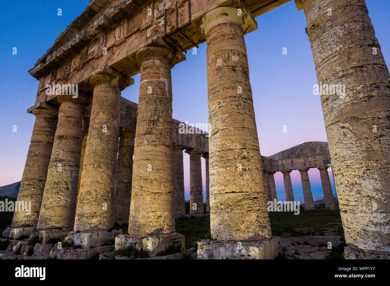 Italy, Sicily, Segeste, greek temple, of doric style, dating 5th ...