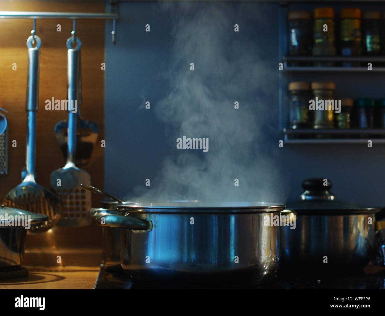 Boiling Pot Steam Stove High Resolution Stock Photography and Images ...