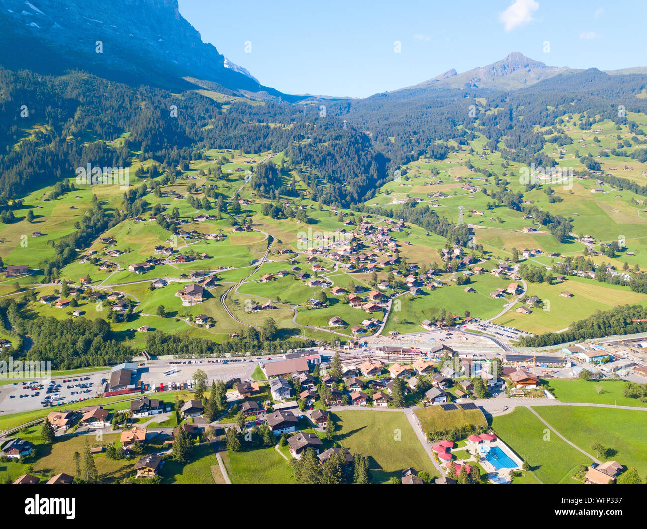 Famous village Grindelwald in swiss alps - starting point for train ...