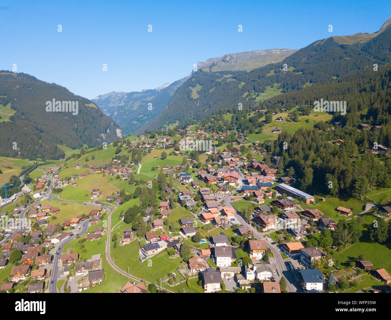 Famous village Grindelwald in swiss alps - starting point for train ...