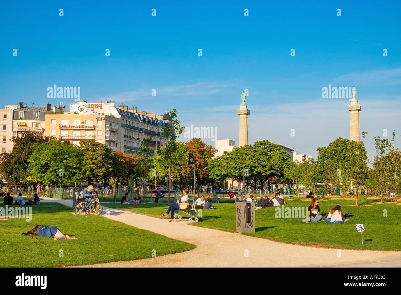 France, Paris, the new Place de la Nation inaugurated on 07/07/2019 ...