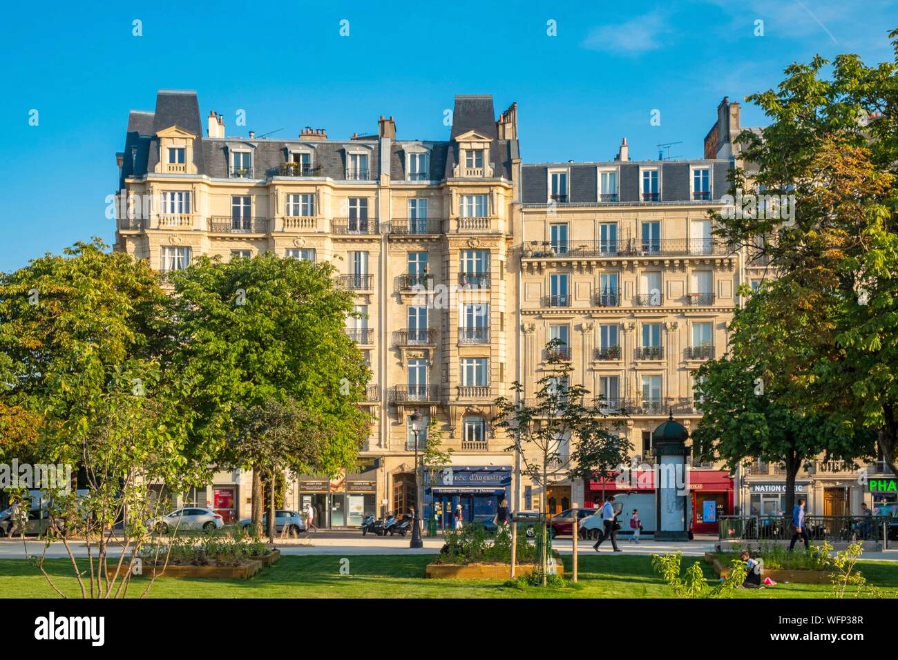 France, Paris, the new Place de la Nation inaugurated on 07/07/2019 ...