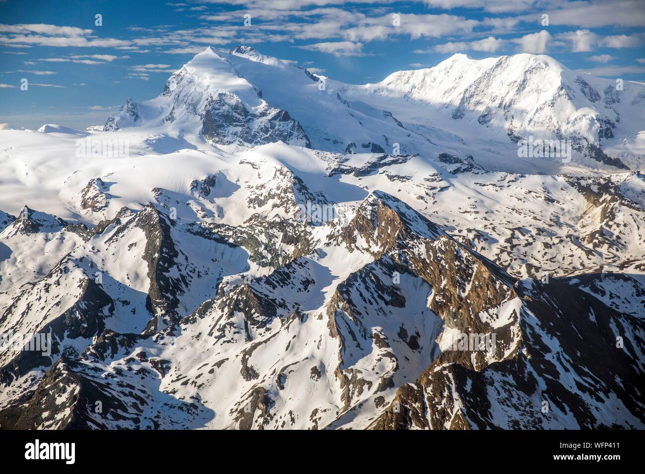 Switzerland, Valais, Zermatt, Monte Rosa, Monte Rosa massif, Monte Rosa ...