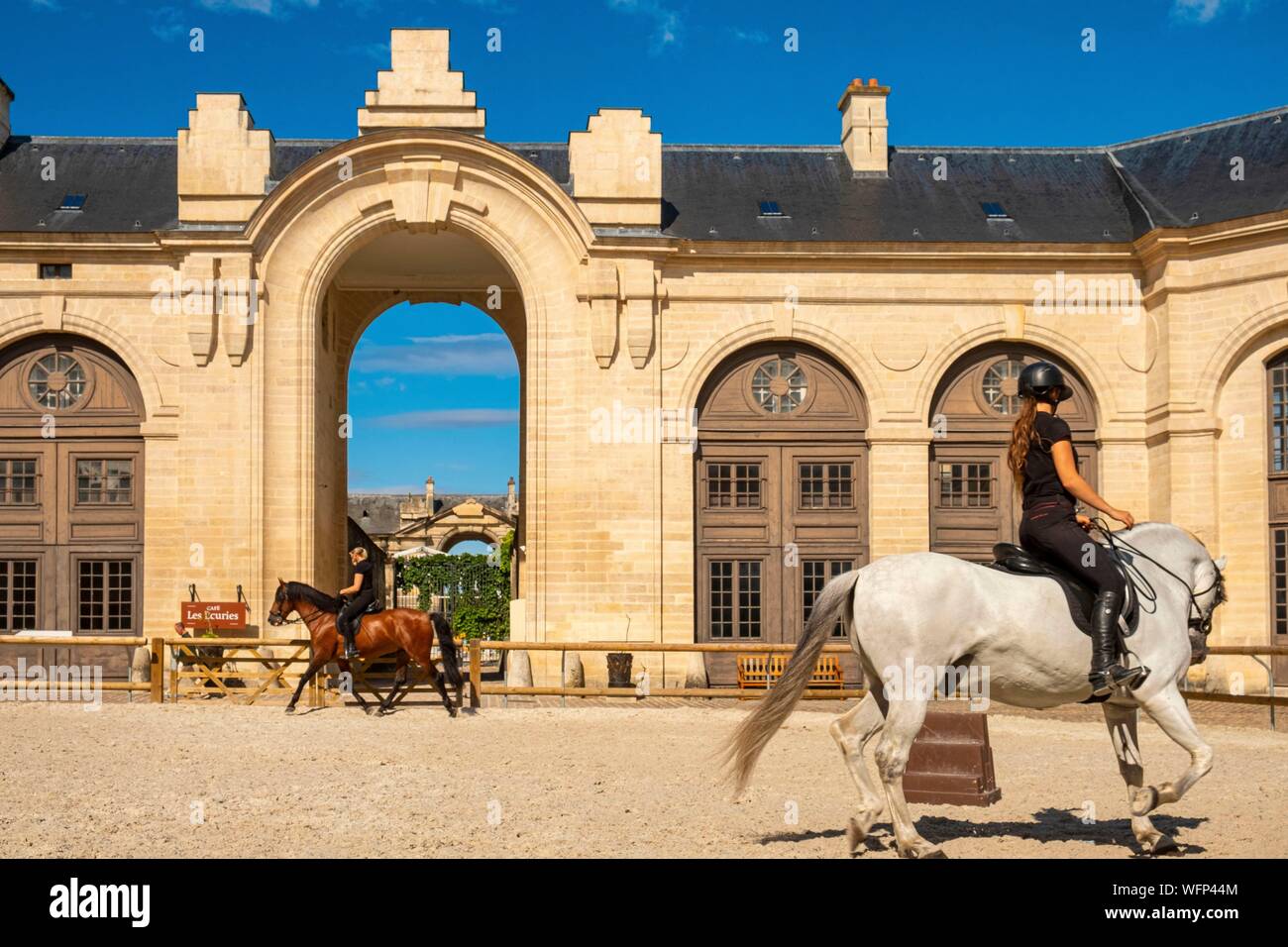 France, Oise, Chantilly, Chantilly Castle, the Great Stables, training ...
