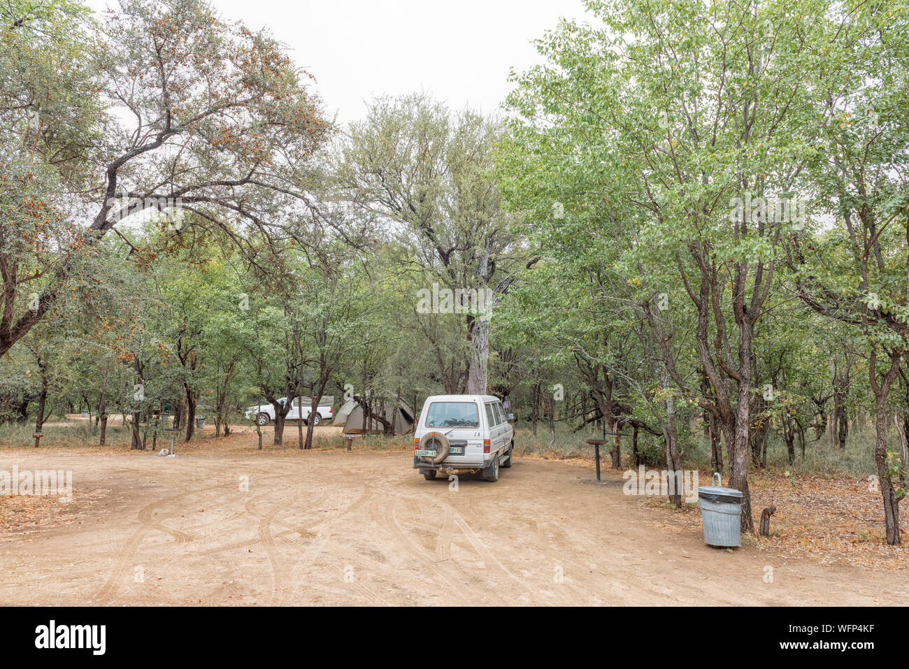 KRUGER NATIONAL PARK, SOUTH AFRICA - MAY 12, 2019: A camping site at ...