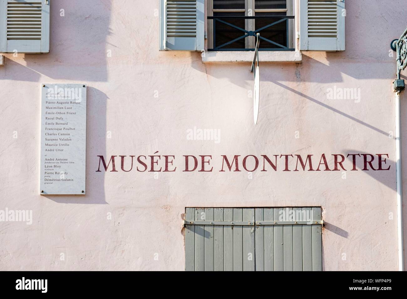 Montmartre Museum Sign Paris High Resolution Stock Photography and ...