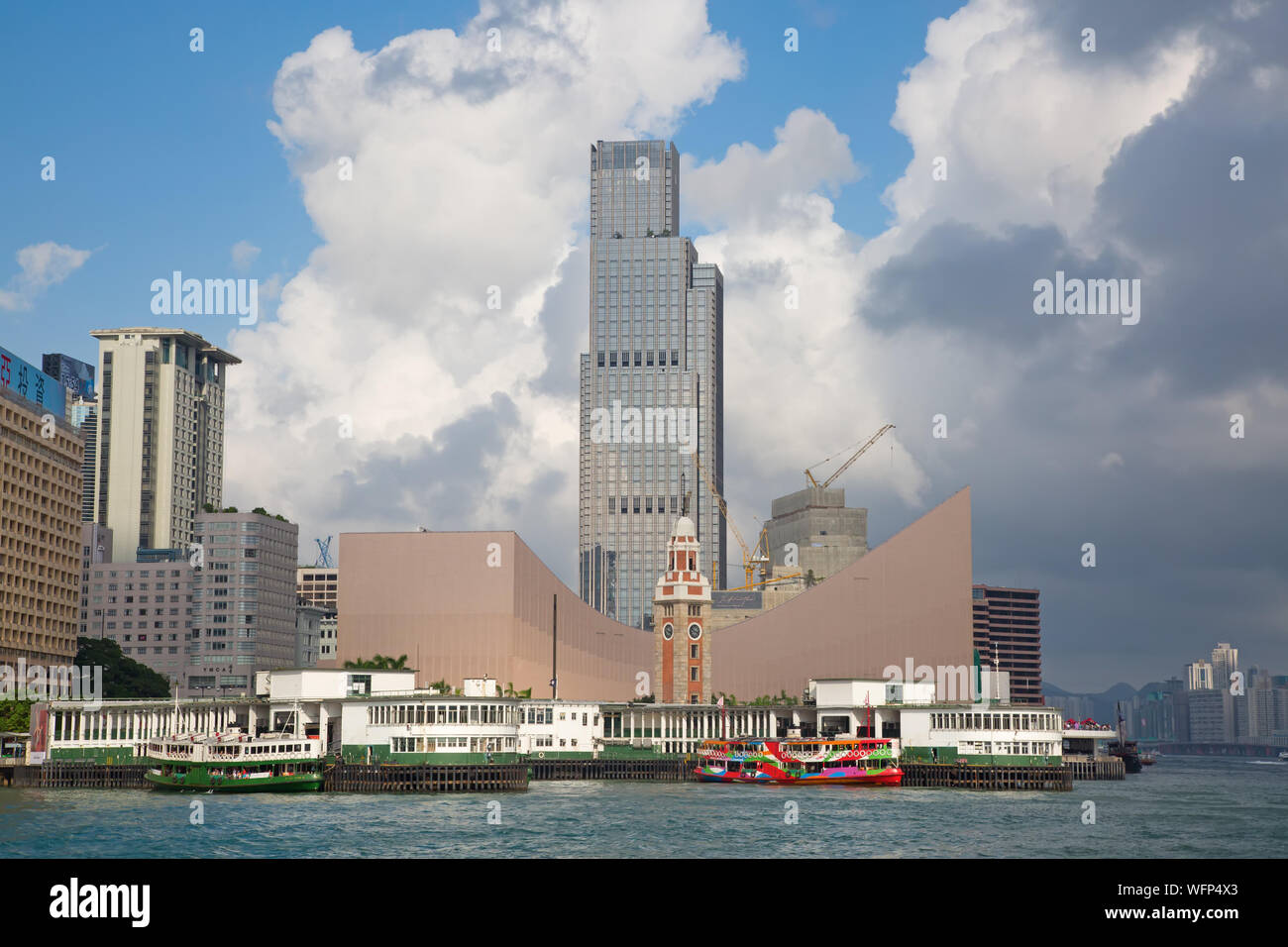 HONG KONG - OCTOBER 01: Kowloon pier and Star Ferry on October 1, 2017 ...