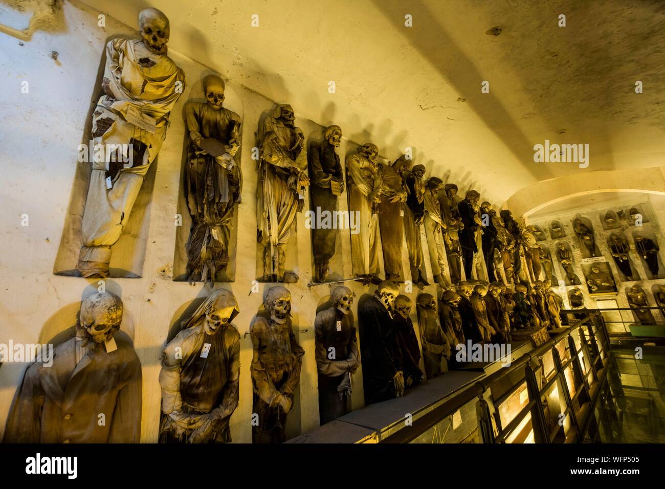 Italy, Sicily, Palermo, catacombs of the Capuchin convent, mumies Stock ...