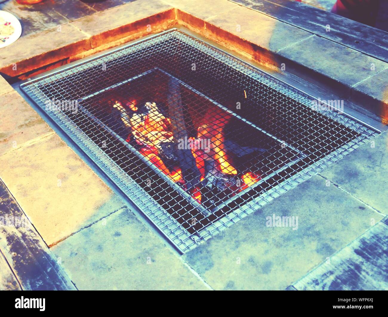 Fire With Grate High Resolution Stock Photography and Images - Alamy