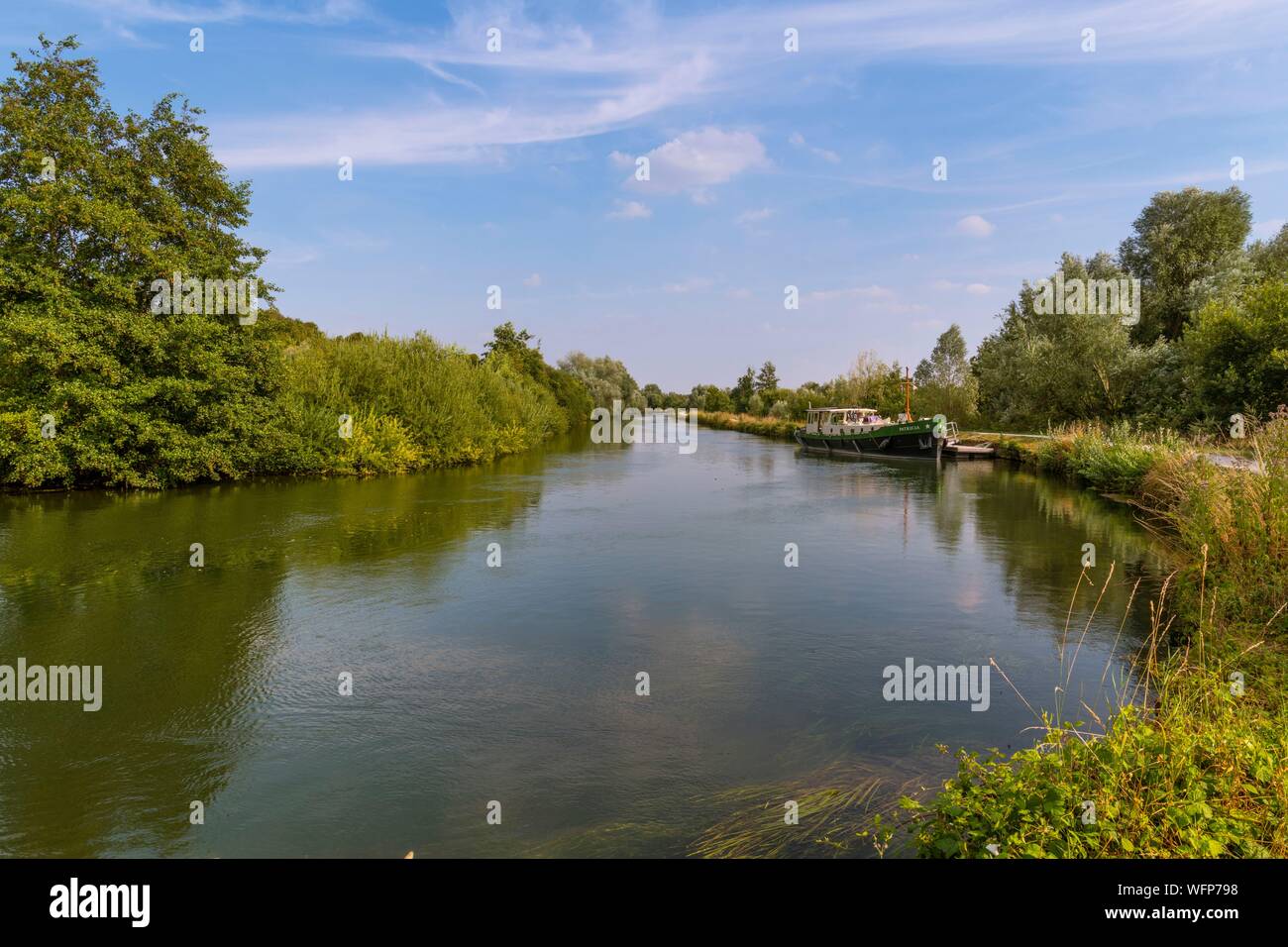 France, Somme, Valley of the Somme, Long, the banks of the Somme along ...