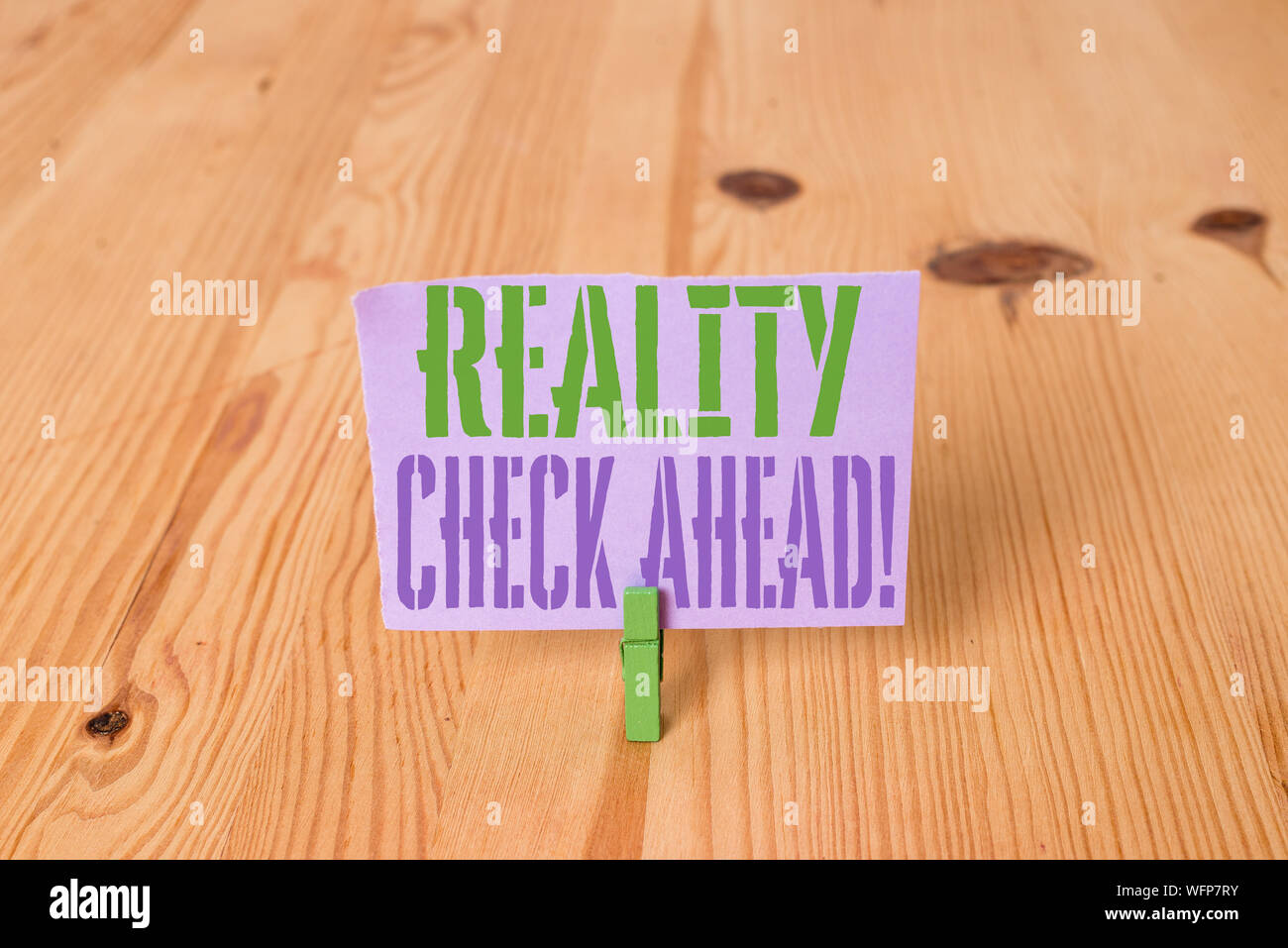 Writing note showing Reality Check Ahead. Business concept for makes ...