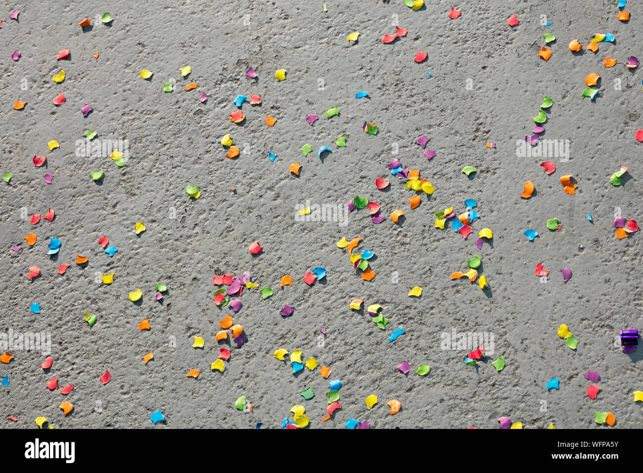 Confetti on ground wedding supplies macro background fifty megapixels ...