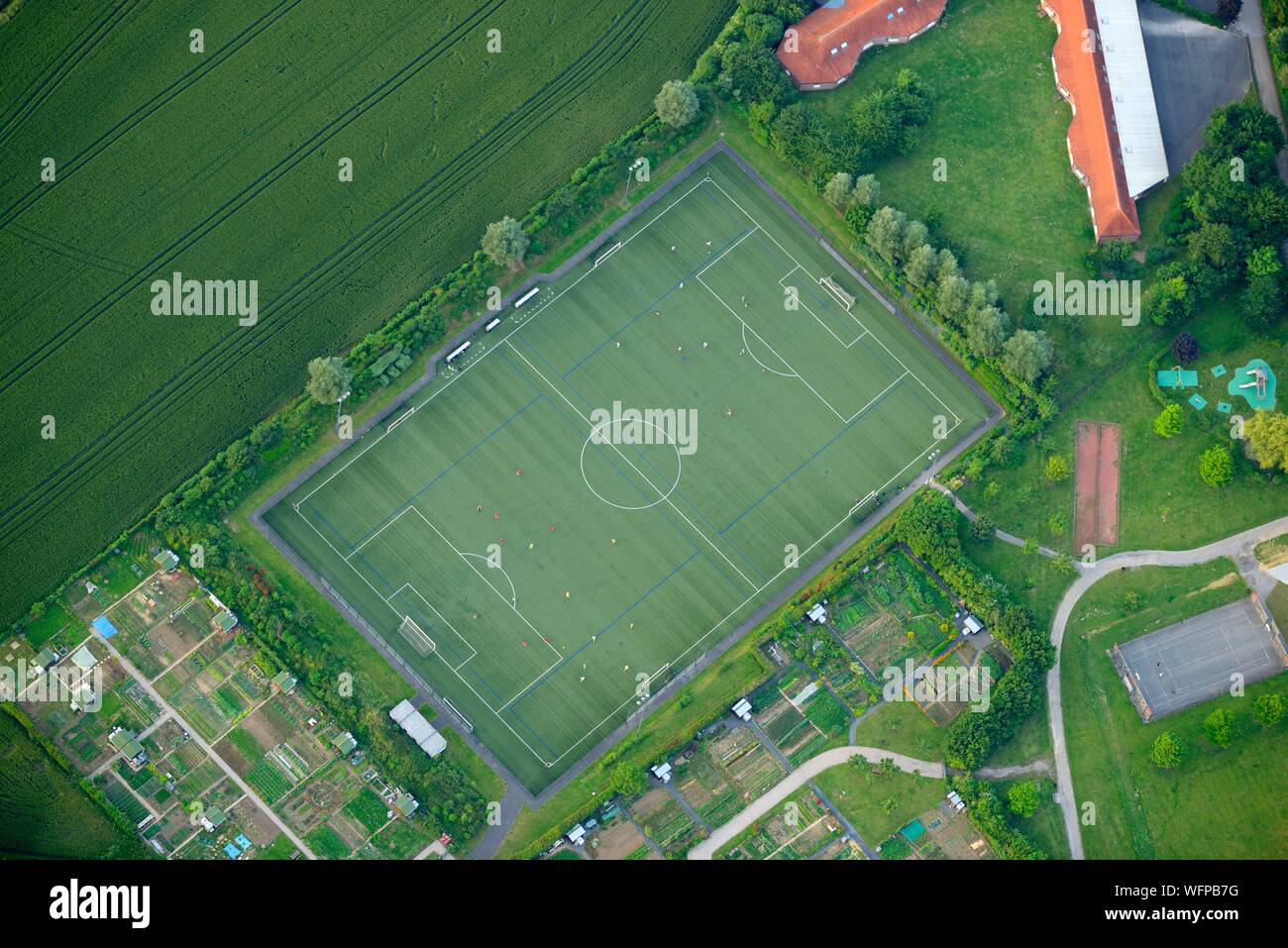 Soccer field aerial hi-res stock photography and images - Alamy