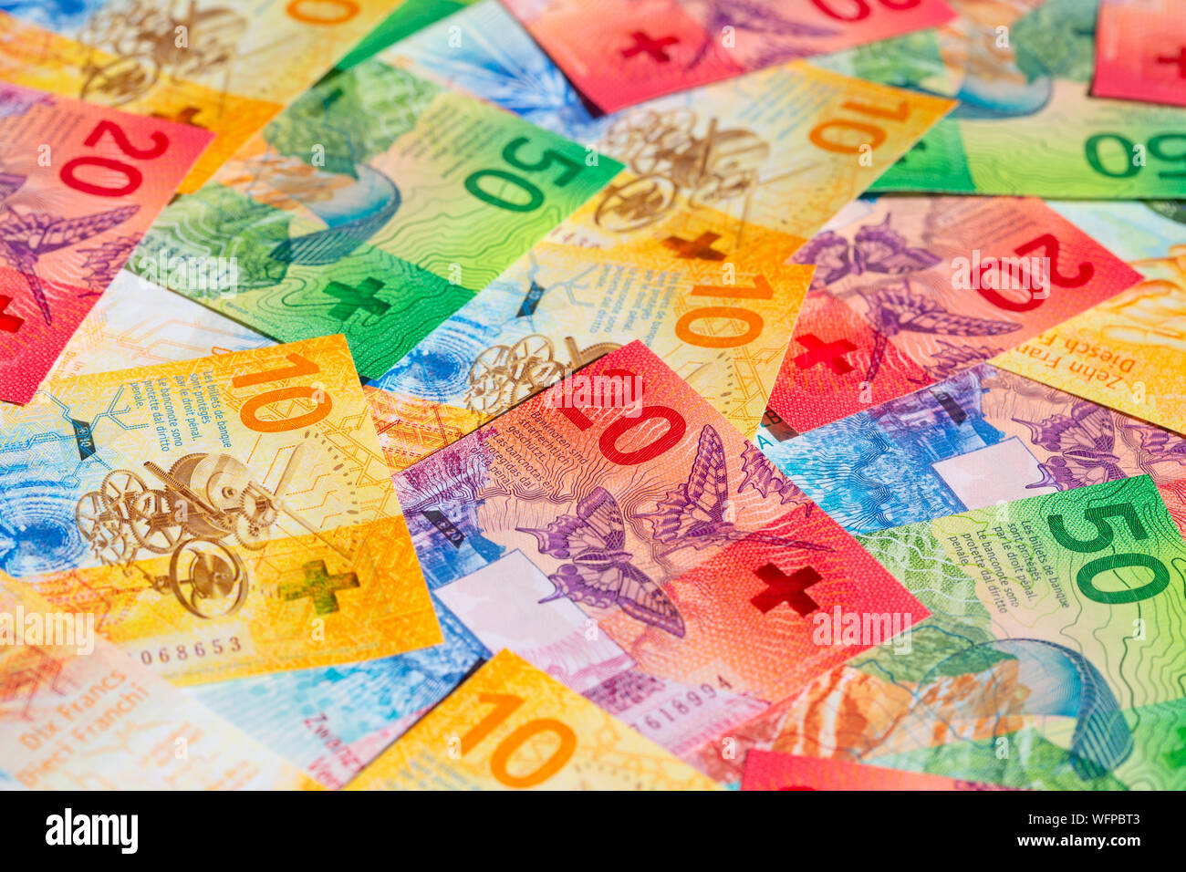 Collection of the new swiss banknotes (issued in 2017 Stock Photo - Alamy