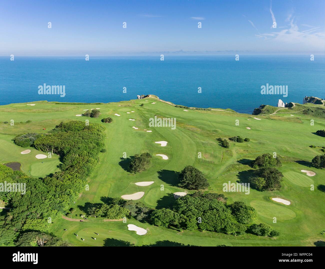 Golf Course Etretat Normandy France High Resolution Stock Photography ...