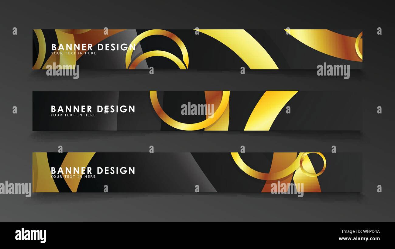 Abstract circle banner. Fancy vector illustration. golden circle on a ...