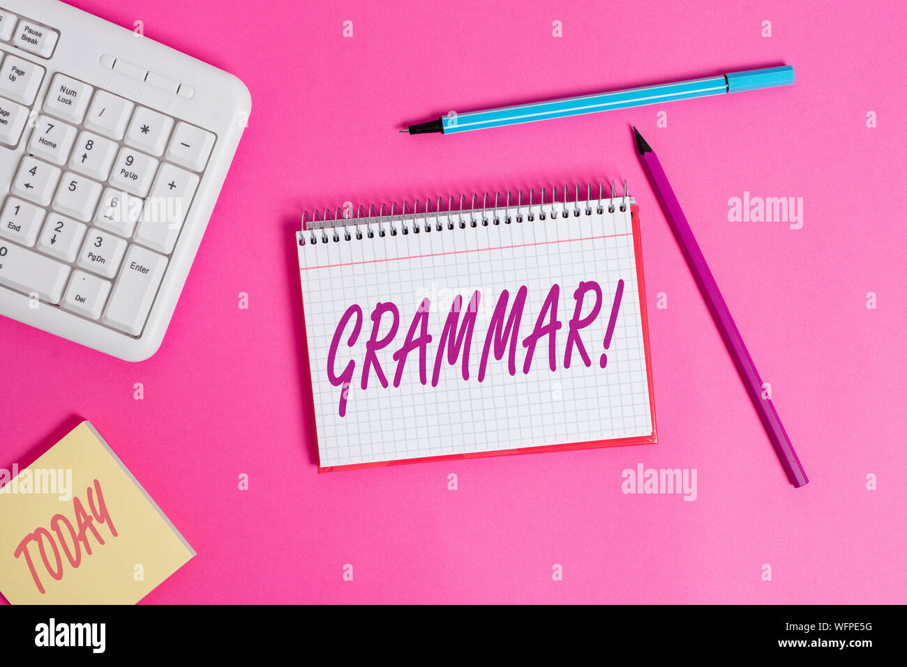 Conceptual hand writing showing Grammar. Concept meaning whole system ...