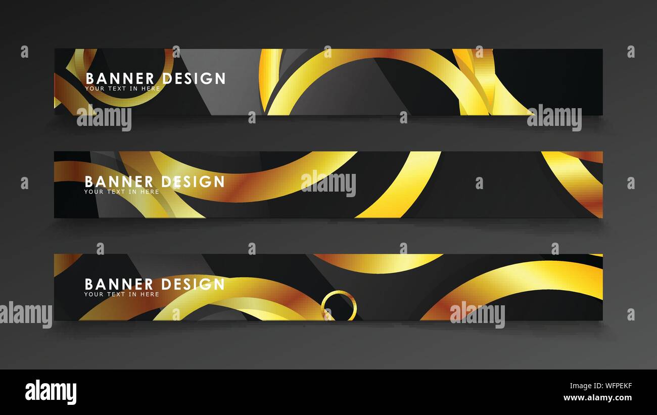 Abstract circle banner. Fancy vector illustration. golden circle on a ...