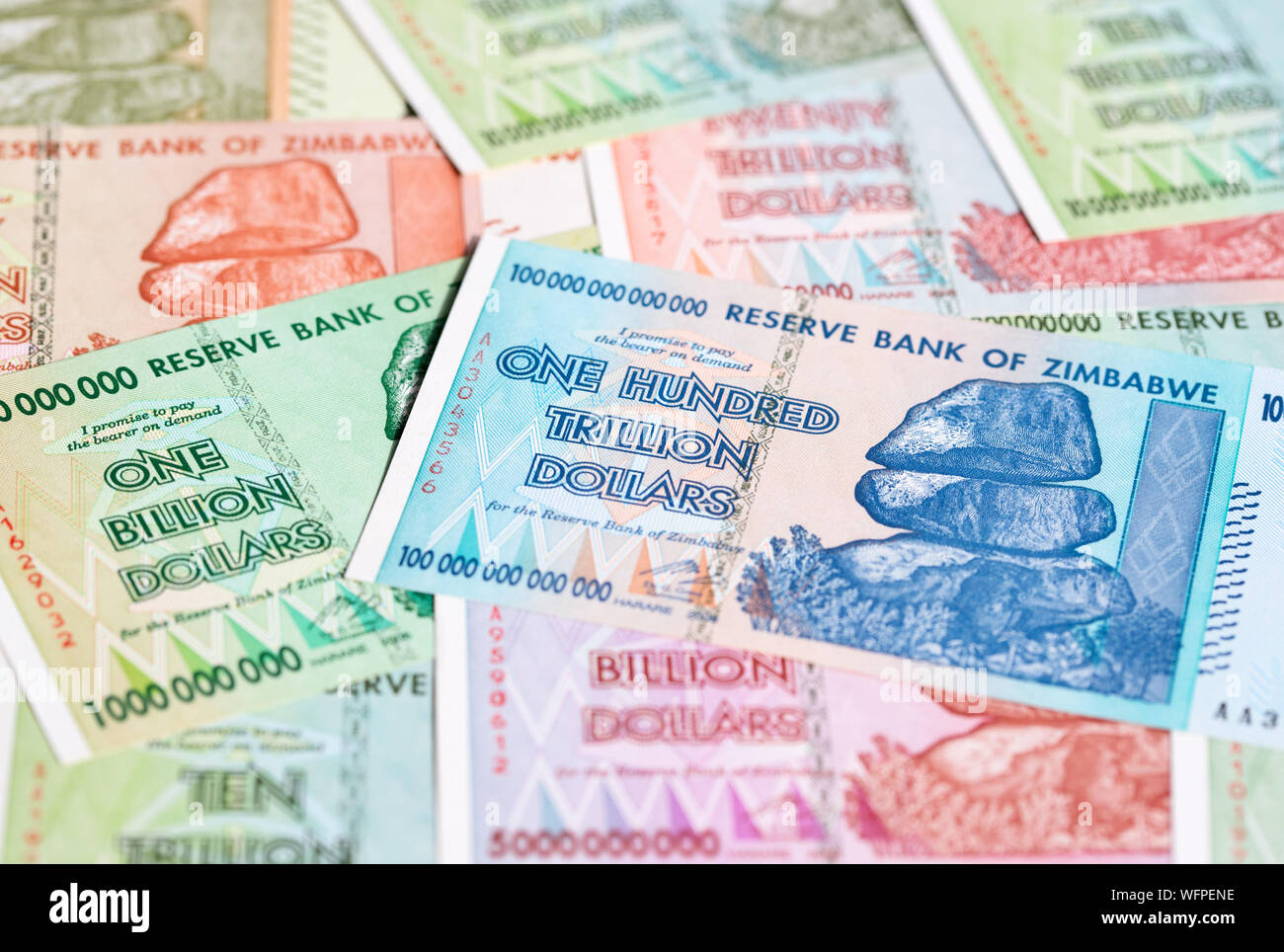 Banknotes of Zimbabwe after hyperinflation Stock Photo - Alamy
