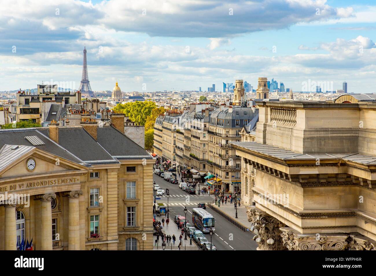 France, Paris, 5th district, the Souflot street and the 5th ...