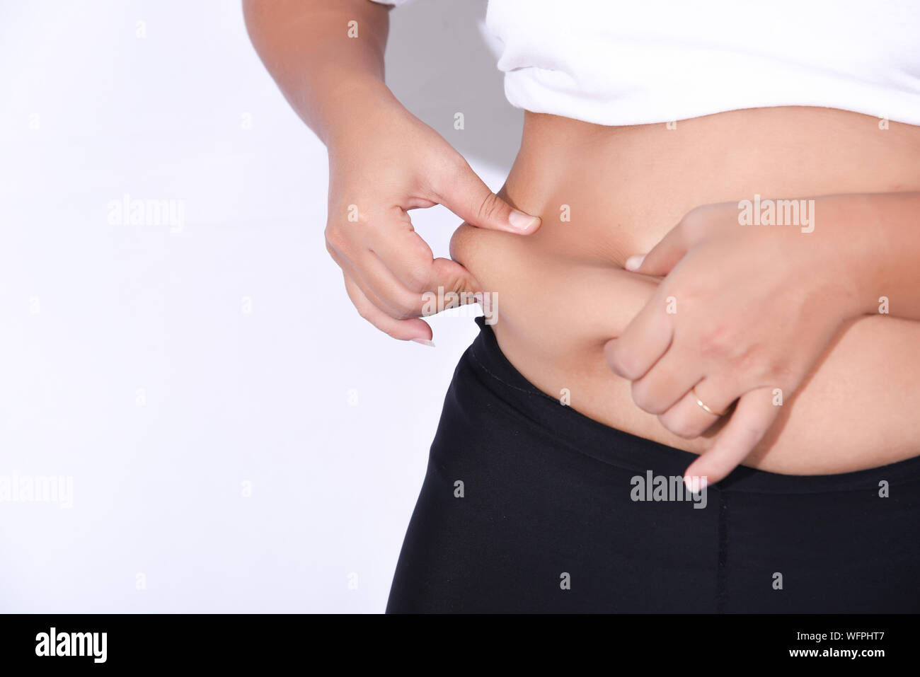 Belly overweight woman hi-res stock photography and images - Alamy