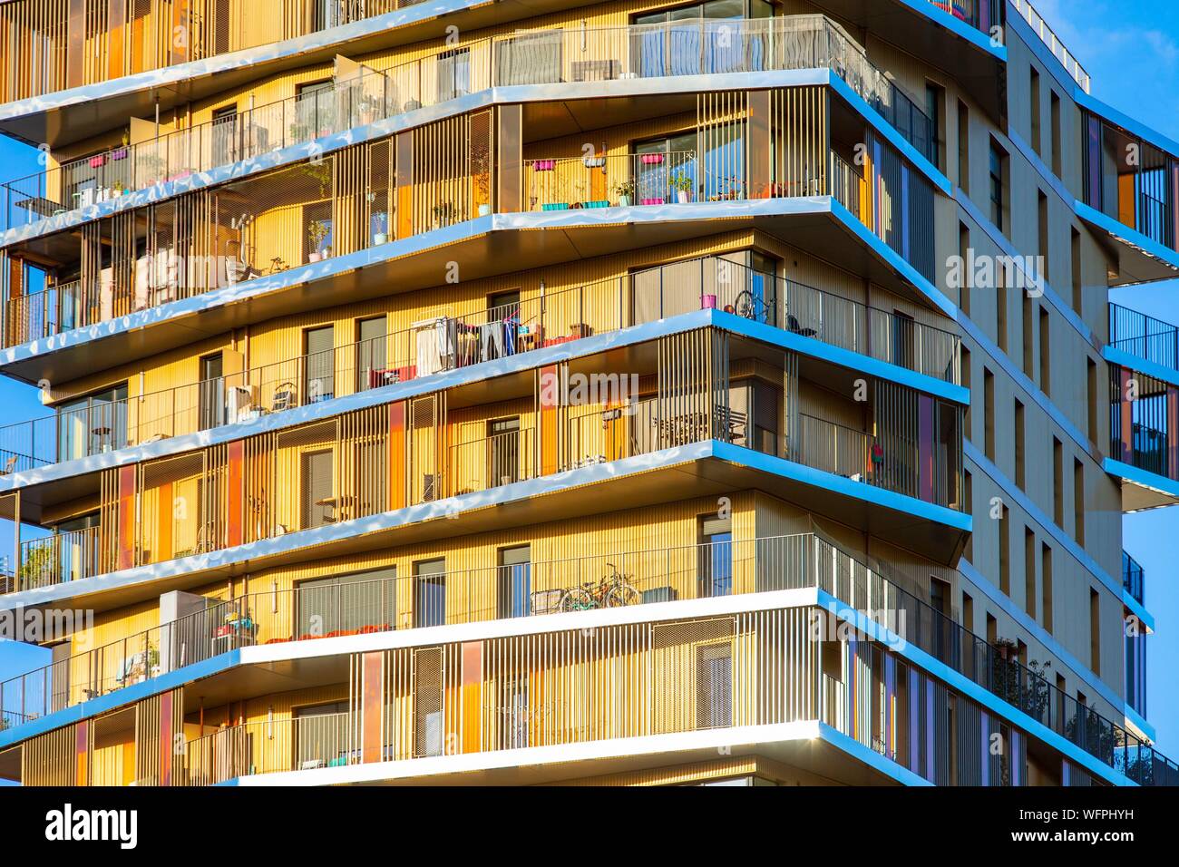 France, Paris, Massena ZAC, Paris XIII, HOME first high rise ...