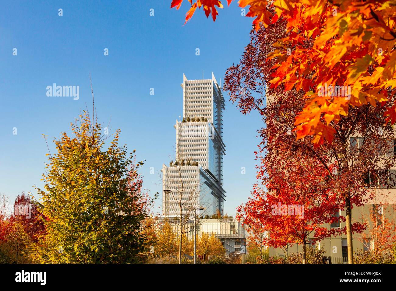 France, Paris, Parc Clichy Batignolles-Martin Luther King Garden and ...
