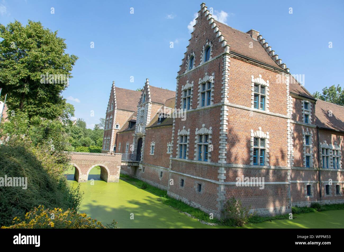 France, Nord, Villeneuve d'Ascq, château de Flers built in 1661 of ...